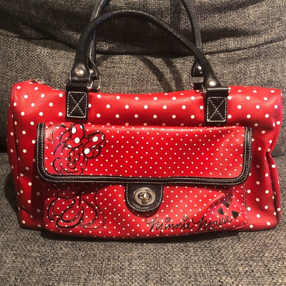 Disney | Bags | Disney Parks Minnie Mouse Red Leather Purse | Poshmark